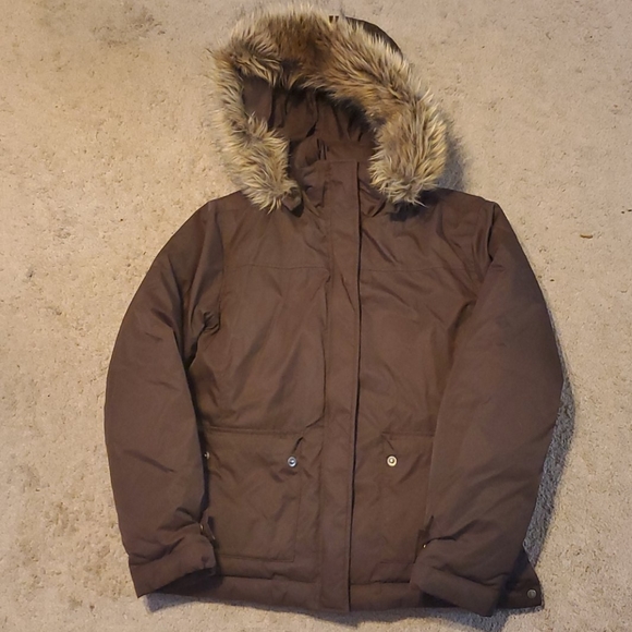Columbia | Jackets & Coats | Columbia Brown Fur Hood Winter Jacket ...